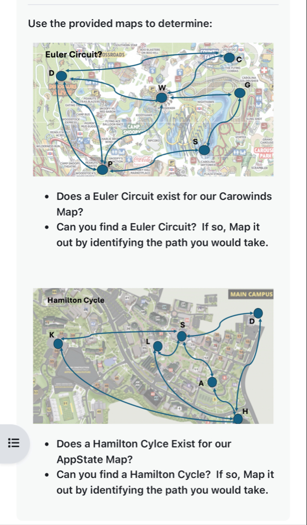 Solved Use the provided maps to determine:Does a Euler | Chegg.com