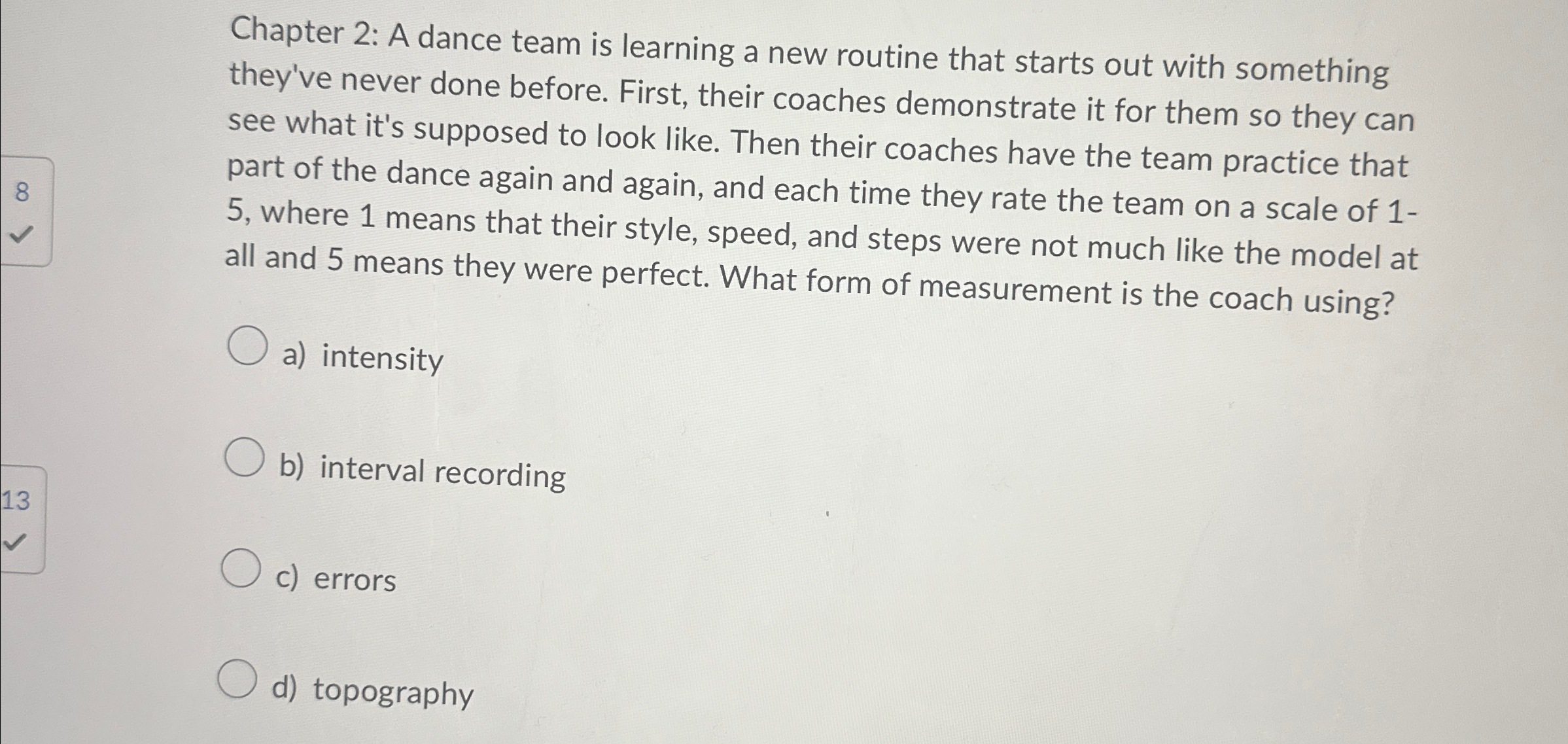 Solved Chapter 2: A dance team is learning a new routine | Chegg.com