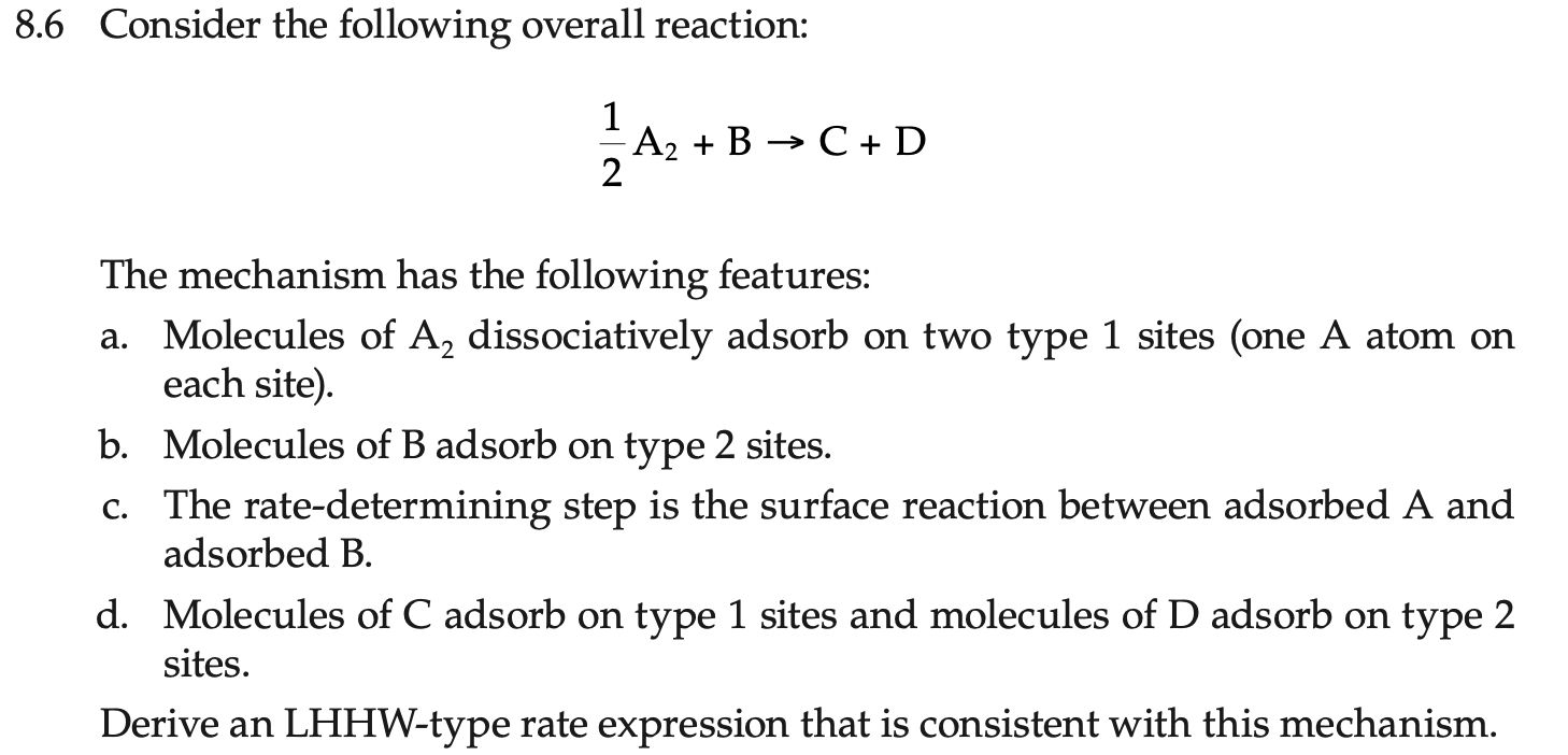 Solved 8.6 ﻿Consider the following overall | Chegg.com