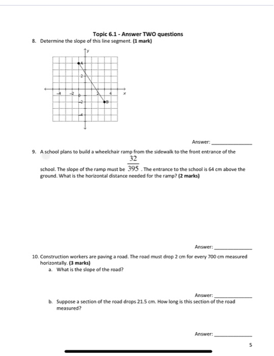 Solved Topic 6.1 - Answer two questions 8. Determine the | Chegg.com