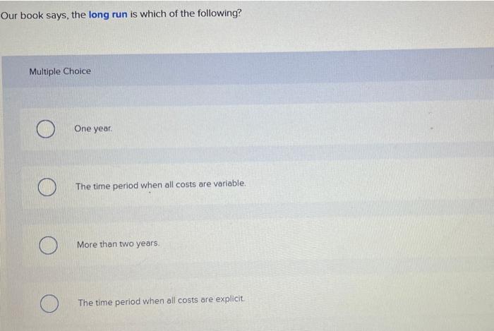 Solved Which of the following costs do not change when | Chegg.com