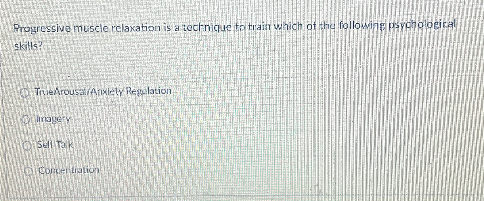 Solved Progressive muscle relaxation is a technique to train | Chegg.com