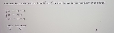 Solved Consider the transformations from R3 ﻿to R3 ﻿defined | Chegg.com