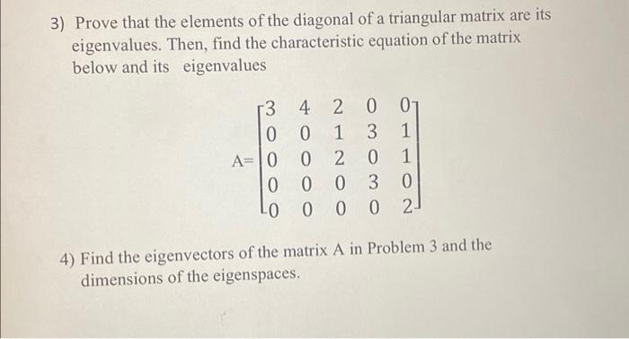 Solved 3) Prove that the elements of the diagonal of a | Chegg.com