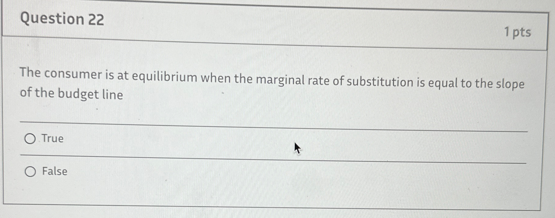 Solved Question 221 ﻿ptsThe consumer is at equilibrium when | Chegg.com