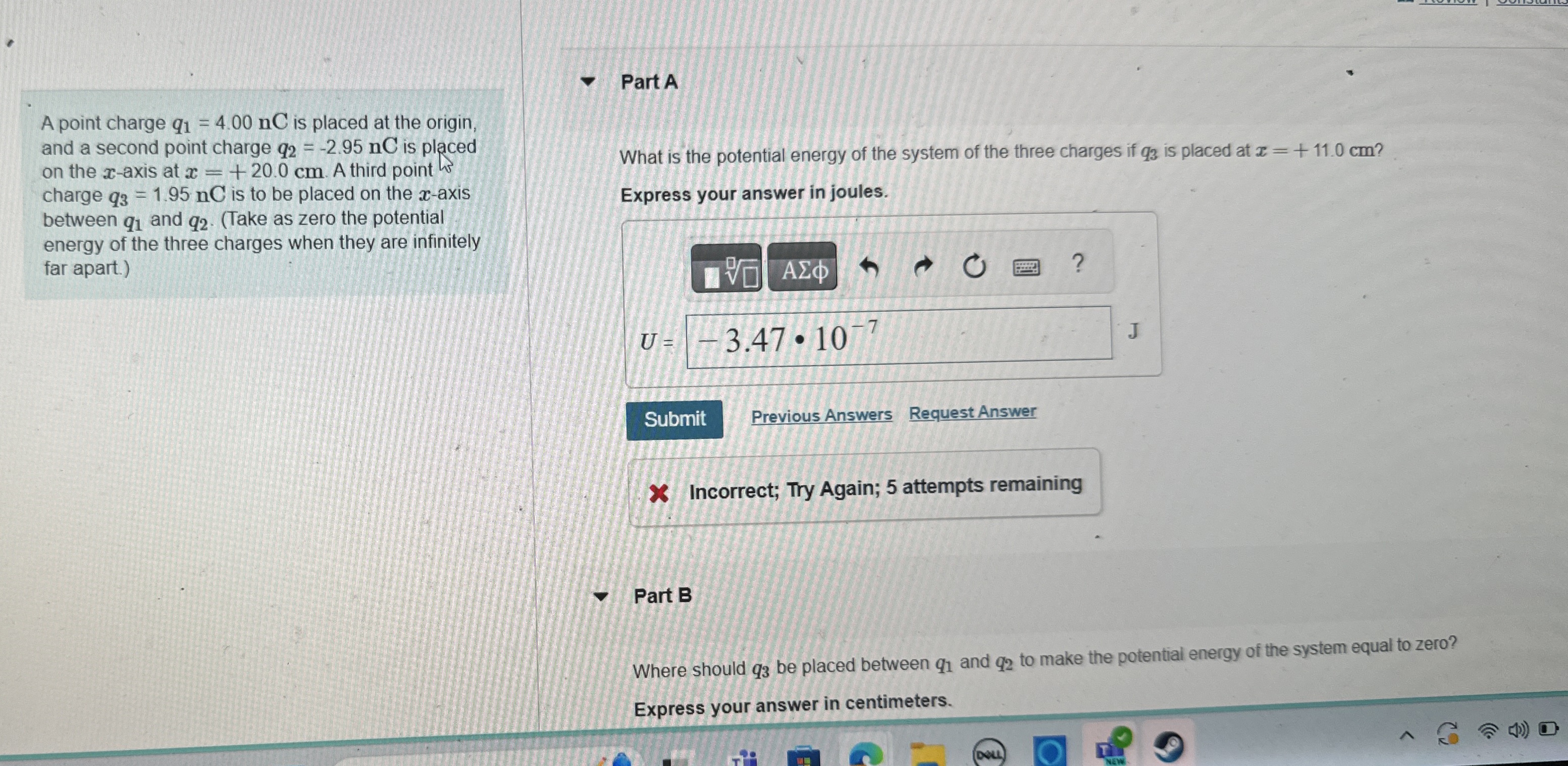 Solved A point charge q1=4.00nC ﻿is placed at the origin, | Chegg.com