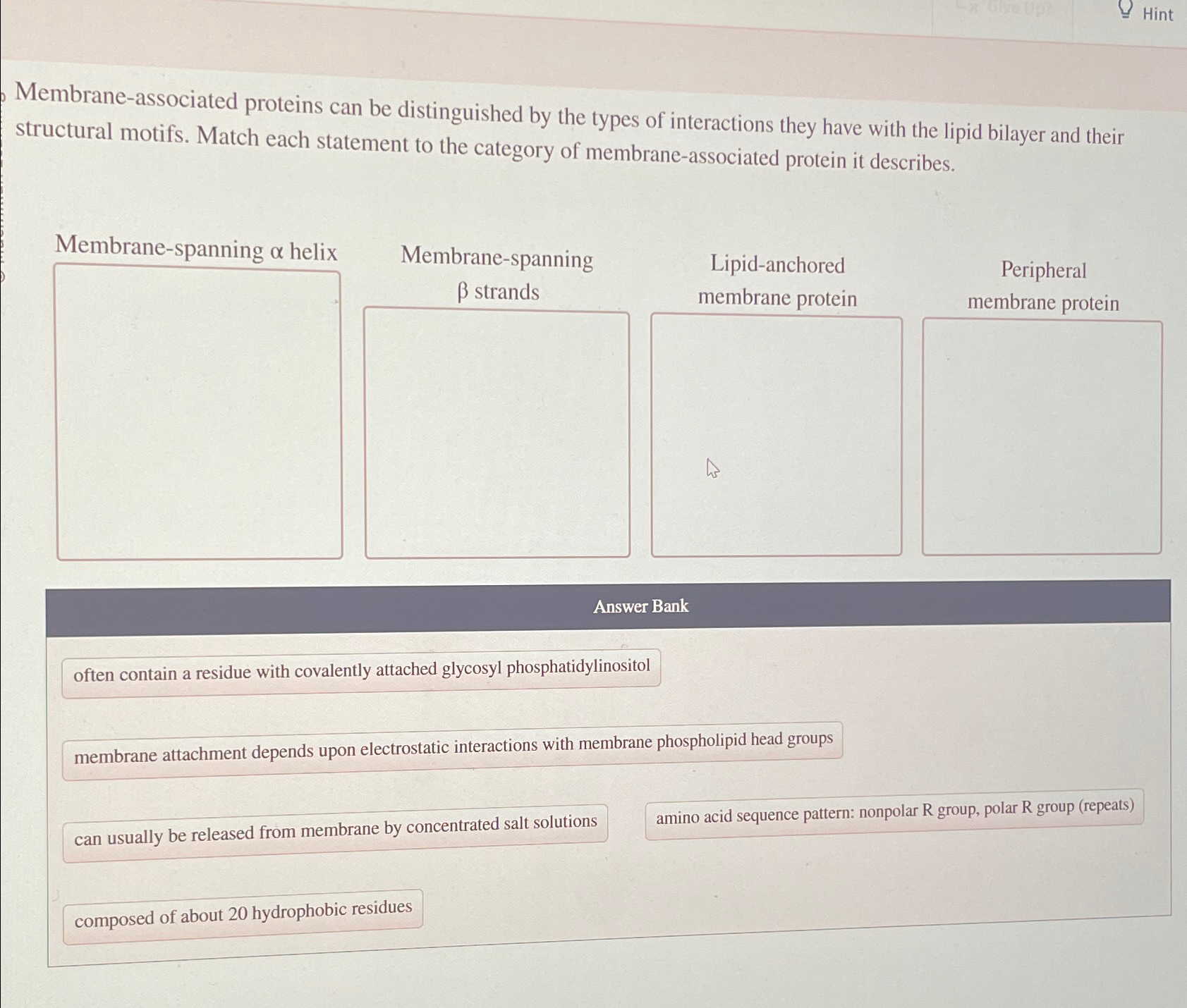 Solved Membrane-associated proteins can be distinguished by | Chegg.com