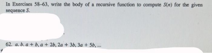 Solved 4. a. Write a recursive definition for the operation | Chegg.com