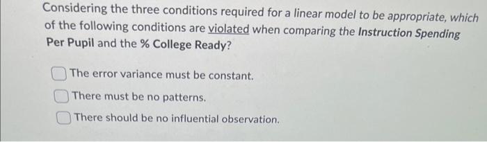 Solved Considering the three conditions required for a | Chegg.com