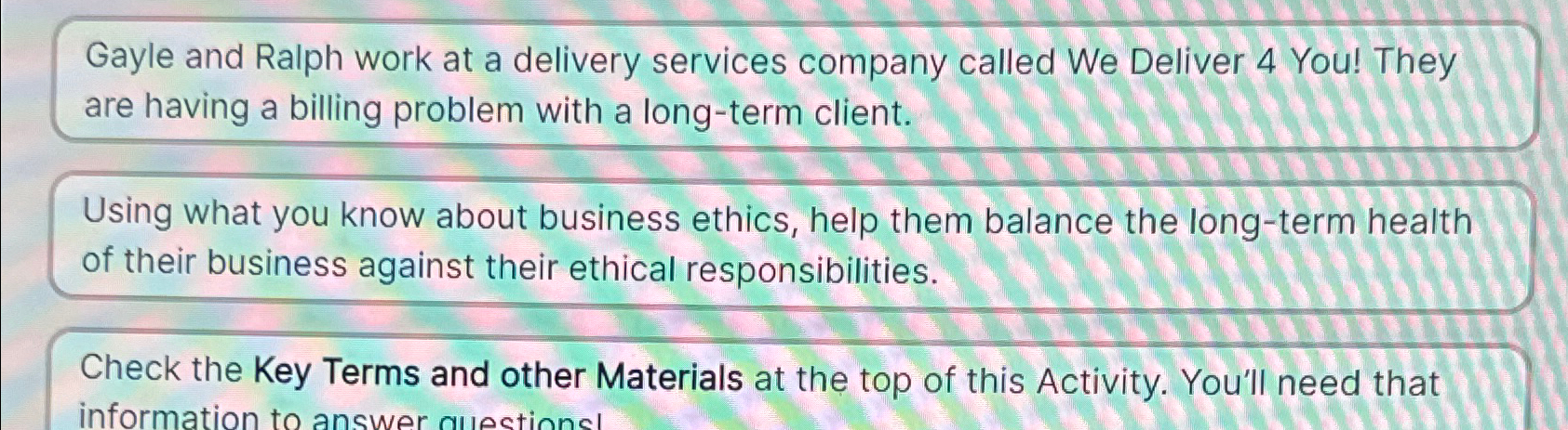 Solved Gayle and Ralph work at a delivery services company | Chegg.com