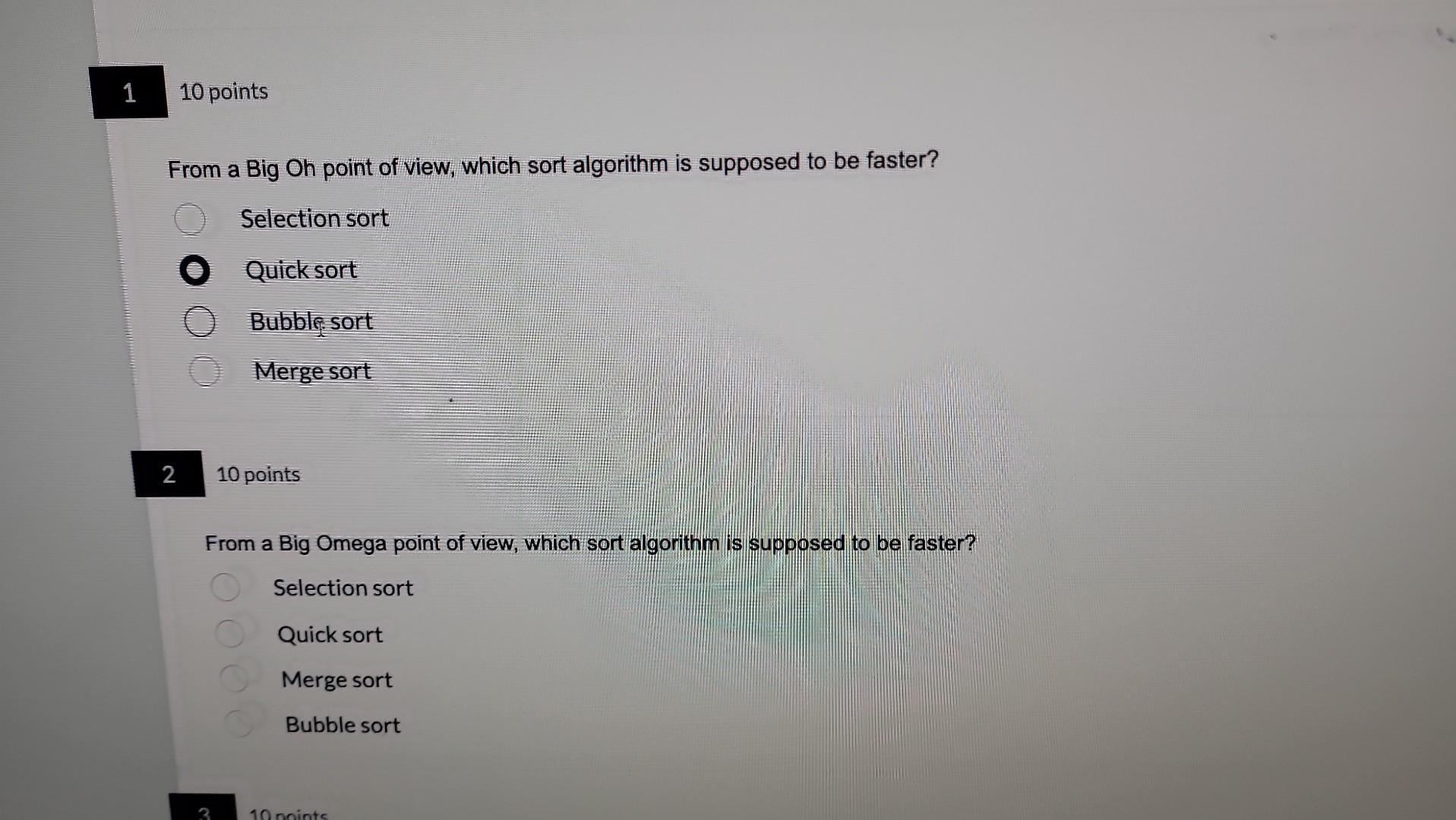 Solved From a Big Oh point of view, which sort algorithm is | Chegg.com