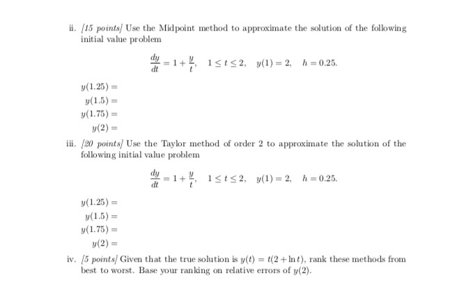 Solved Solving an Initial Value Problems (IVP). (a) (15 | Chegg.com