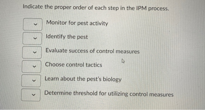 Solved Indicate the proper order of each step in the IPM | Chegg.com