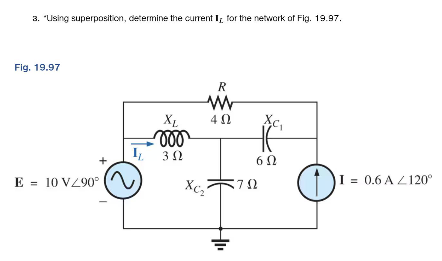 [Solved]: 3. *Using superposition, determine the current