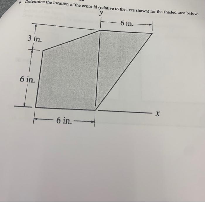 Solved 6. Determine the location of the centroid (relative | Chegg.com