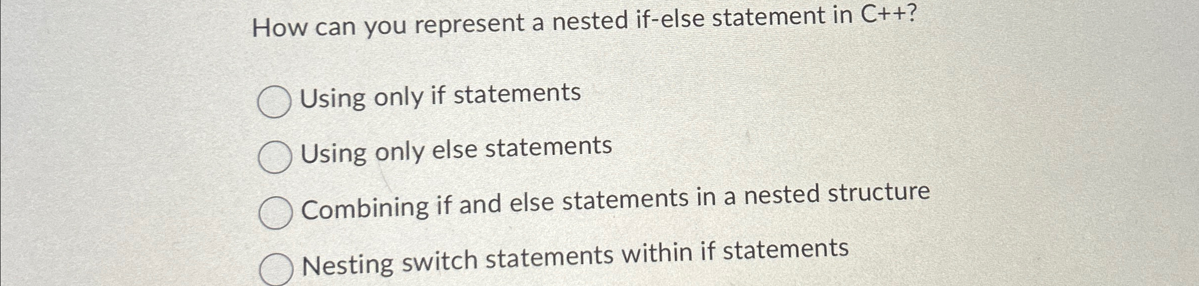Solved How can you represent a nested if-else statement in | Chegg.com