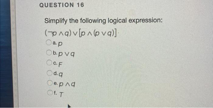 Solved Simplify the following logical expression: | Chegg.com