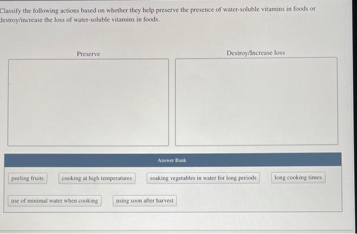 Solved Classify the following actions based on whether they | Chegg.com