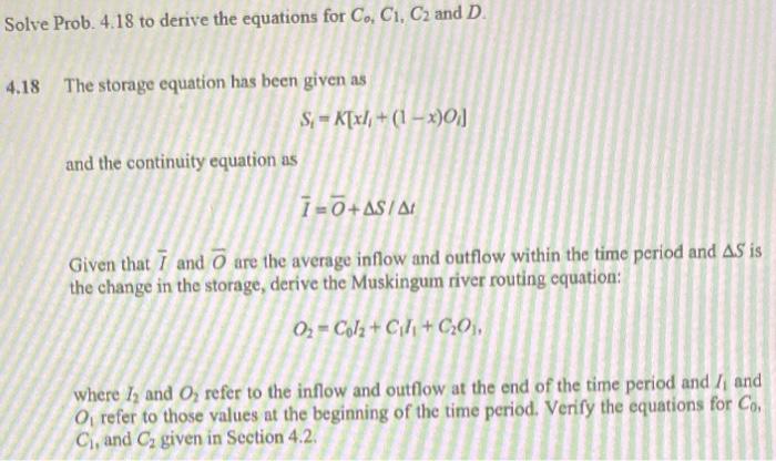 Solved Solve Prob. 4.18 to derive the equations for C0,C1,C2 | Chegg.com