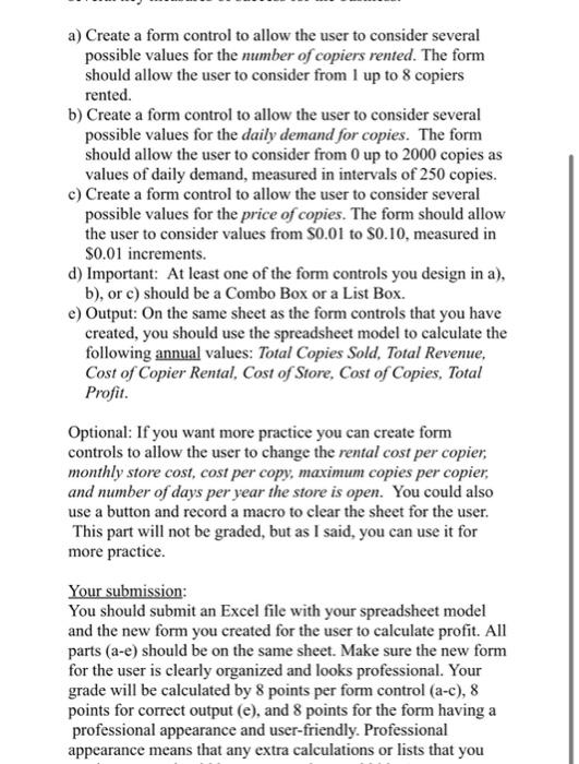 Solved Week 3 Data Assignment: Using Form Controls | Chegg.com