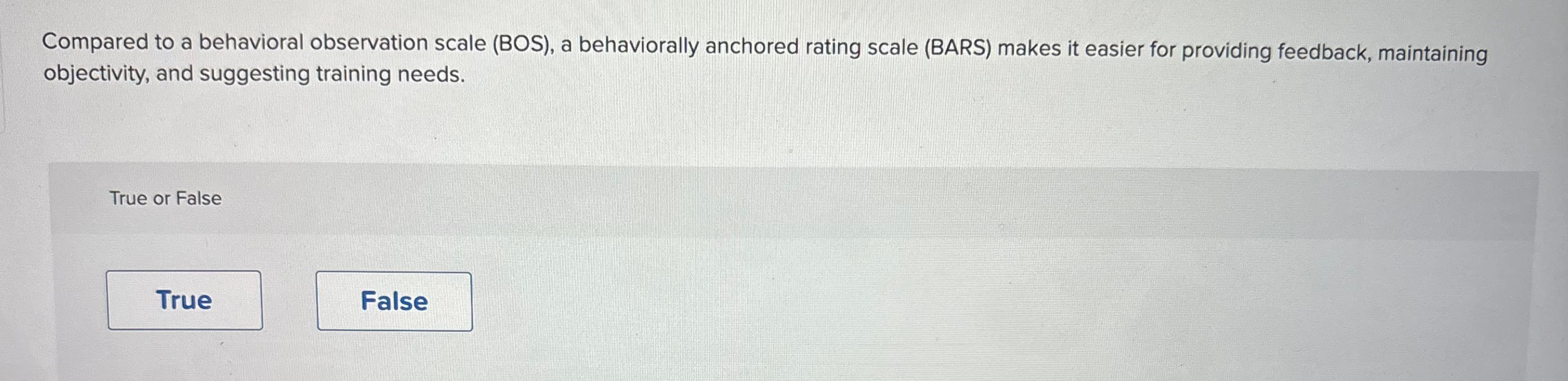 Solved Compared to a behavioral observation scale (BOS), ﻿a | Chegg.com