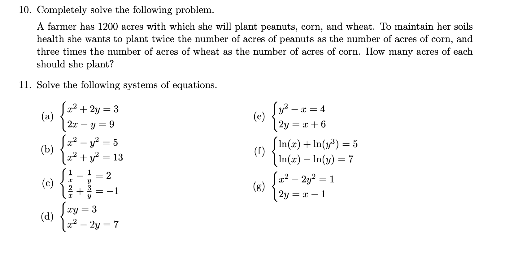 Solved Completely solve the following problem.A farmer has | Chegg.com
