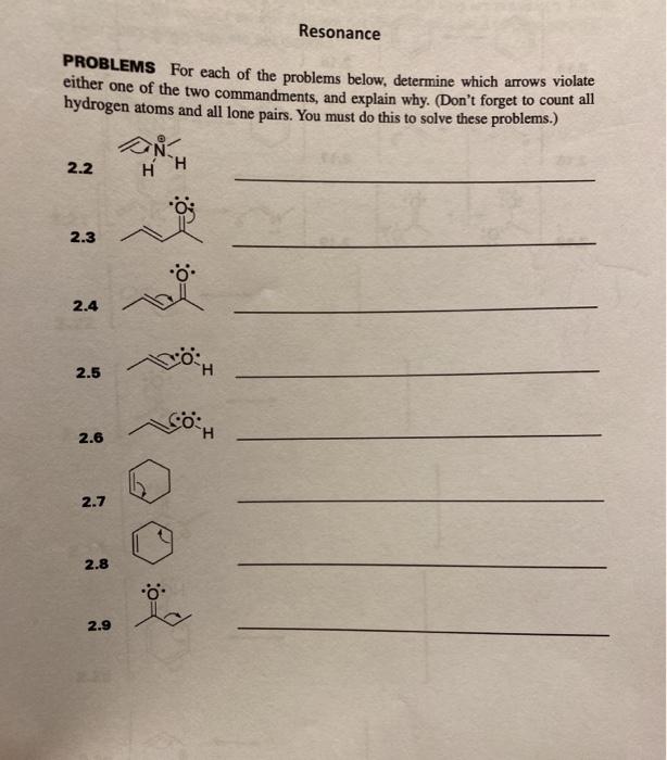 Solved Resonance PROBLEMS For each of the problems below, | Chegg.com