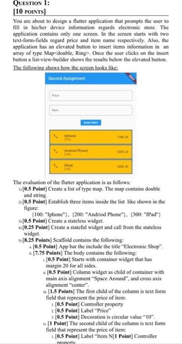Solved [10 POINTS] You are about to design a flutter | Chegg.com