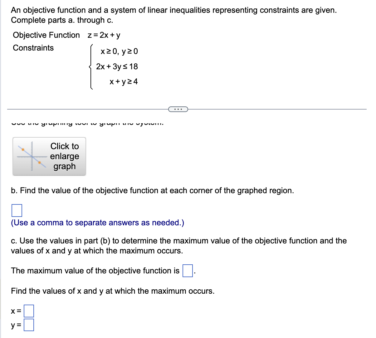 Solved An objective function and a system of linear | Chegg.com