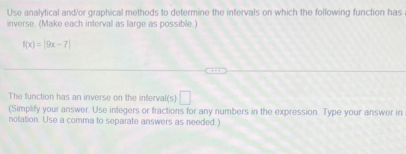Solved Use analytical and/or graphical methods to determine | Chegg.com