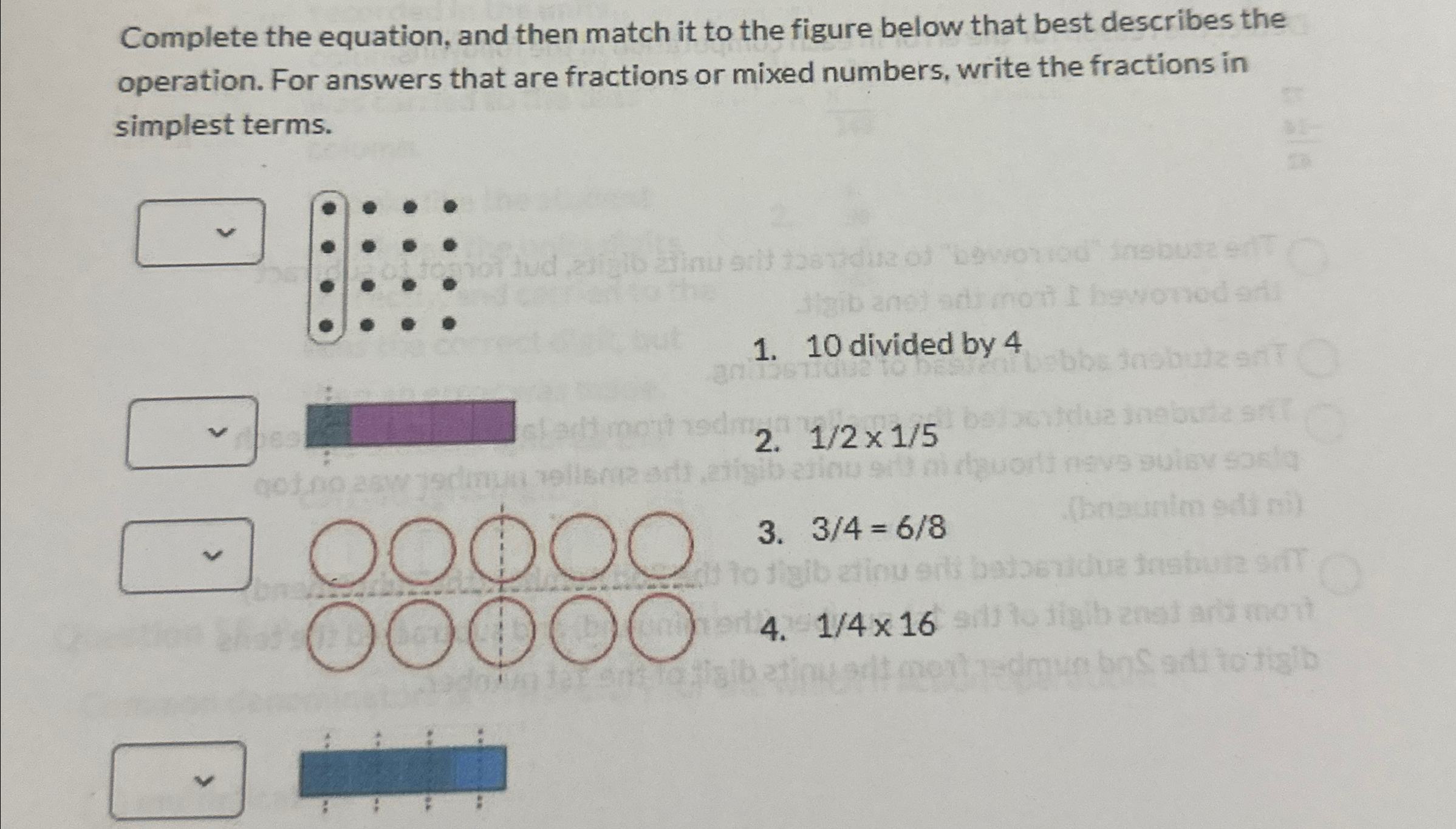 Solved Complete the equation, and then match it to the | Chegg.com