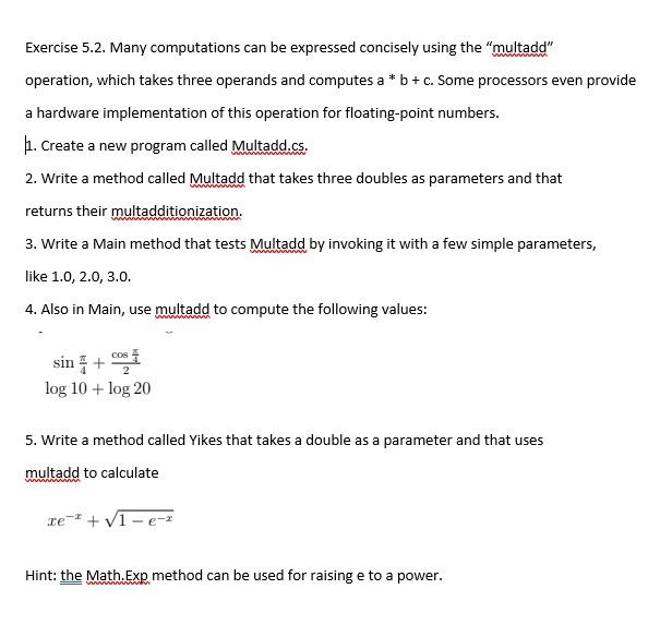 Solved Exercise 5.2. Many computations can be expressed | Chegg.com