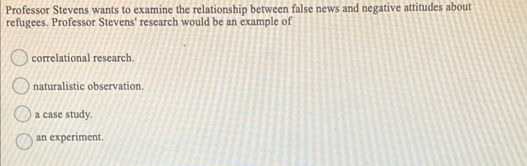 Solved Professor Stevens wants to examine the relationship | Chegg.com