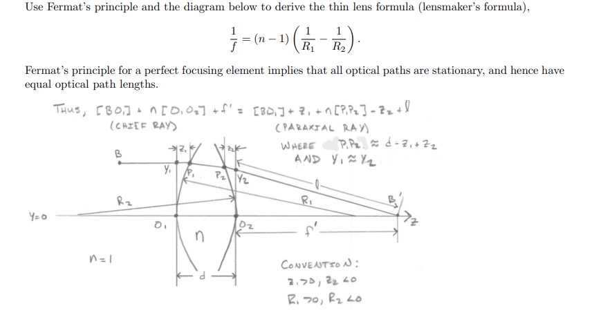 Solved Use Fermat's principle and the diagram below to | Chegg.com