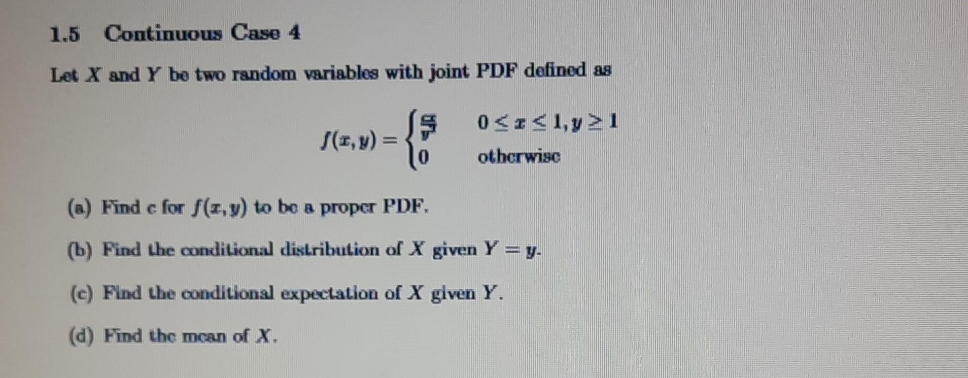 Solved Let X and Y be two random variables with joint PDF | Chegg.com