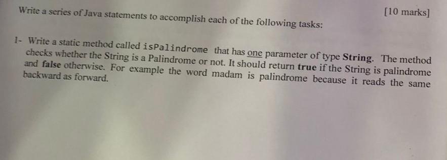 Solved Write a series of Java statements to accomplish each | Chegg.com