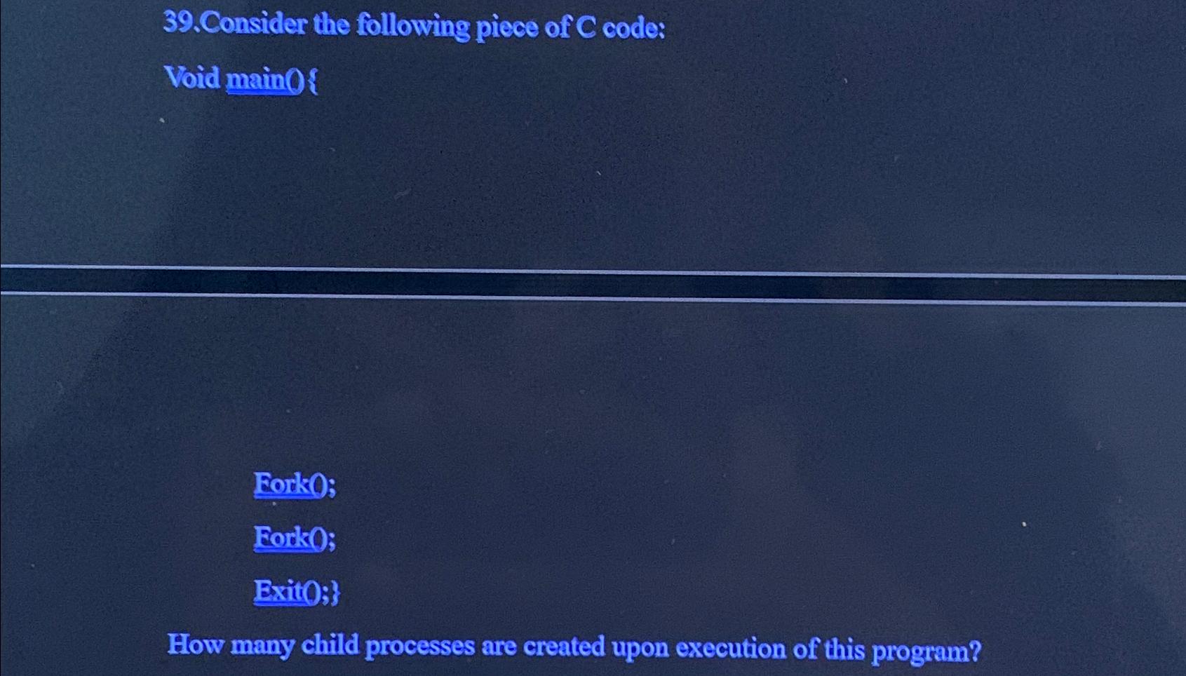 Solved Consider the following piece of C ﻿code:Void | Chegg.com
