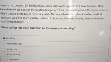 Solved Imagine two doctors, Dr. ﻿Smith and Dr. ﻿Jones, who | Chegg.com