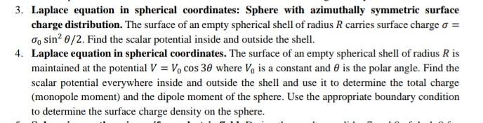 Solved 3. Laplace equation in spherical coordinates: Sphere | Chegg.com