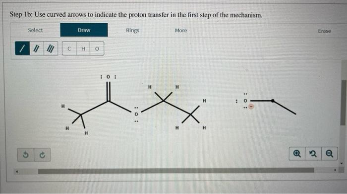 Solved Step 1b: Use curved arrows to indicate the proton | Chegg.com