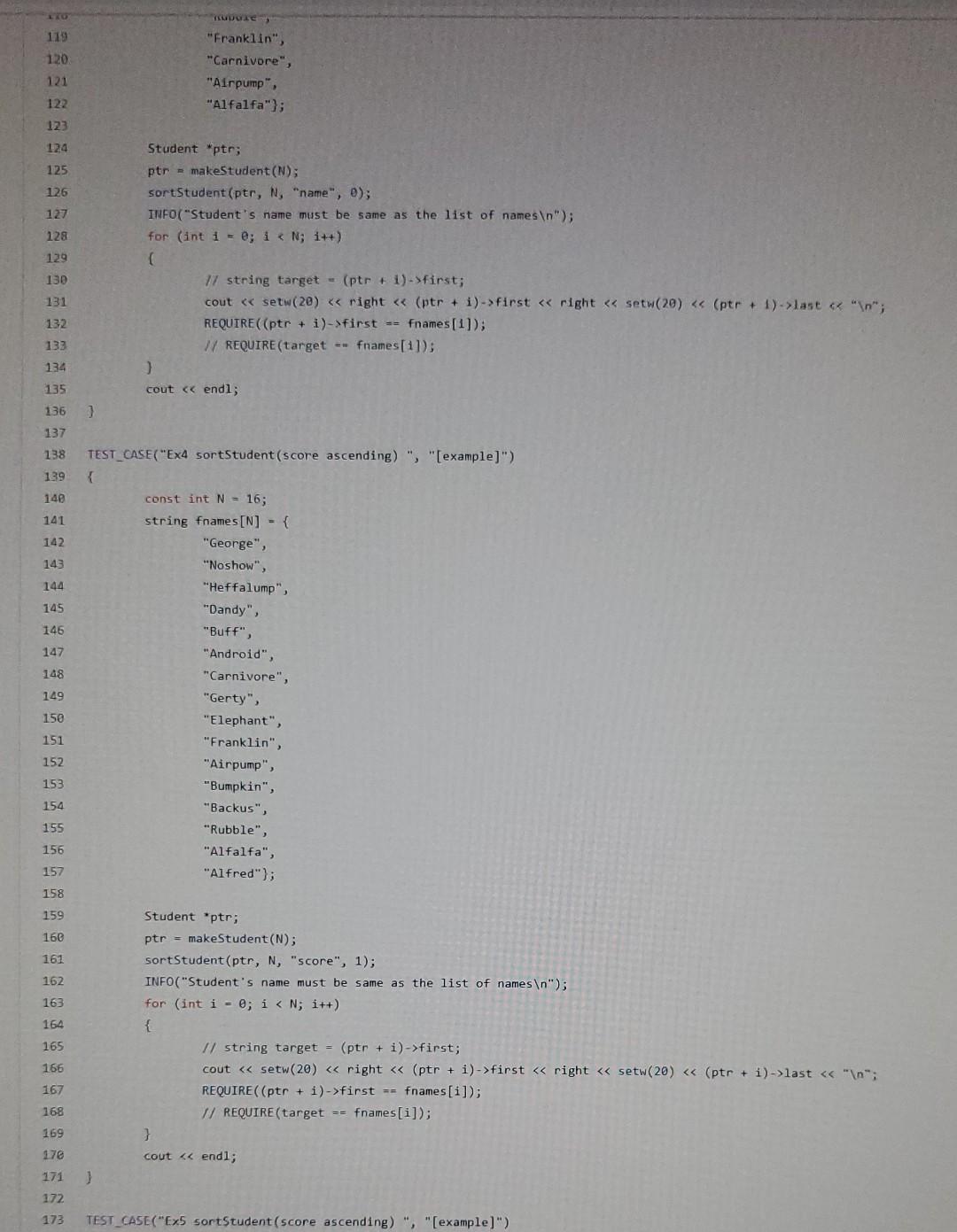 Short Description. You will make the struct Student | Chegg.com