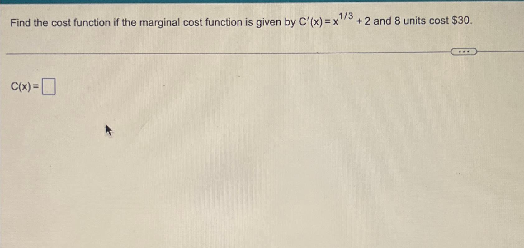 Solved Find the cost function if the marginal cost function | Chegg.com