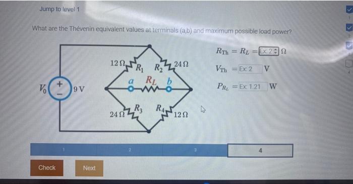 Solved What are the Thévenin equivalent values at terminals | Chegg.com