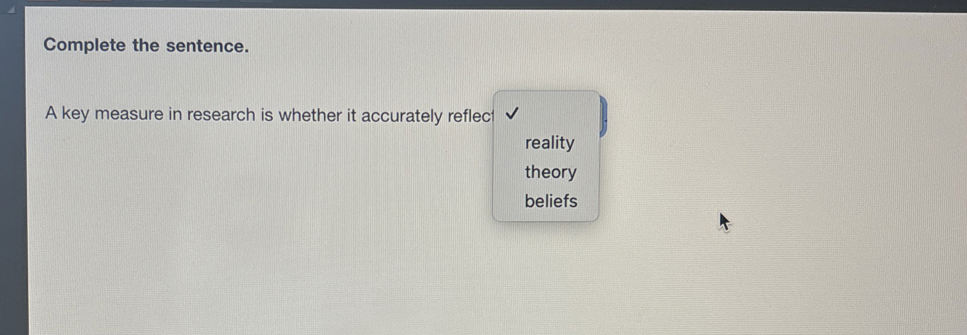 Solved Complete the sentence.A key measure in research is | Chegg.com