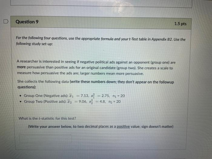 Solved For the following four questions, use the appropriate | Chegg.com