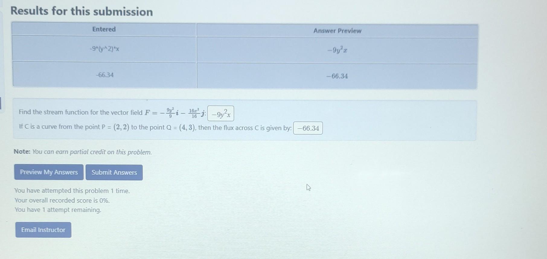 Solved Results for this submission Find the stream function | Chegg.com