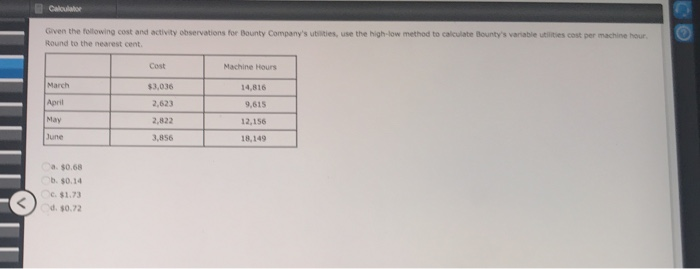 Solved Given the following cost and activity observations | Chegg.com