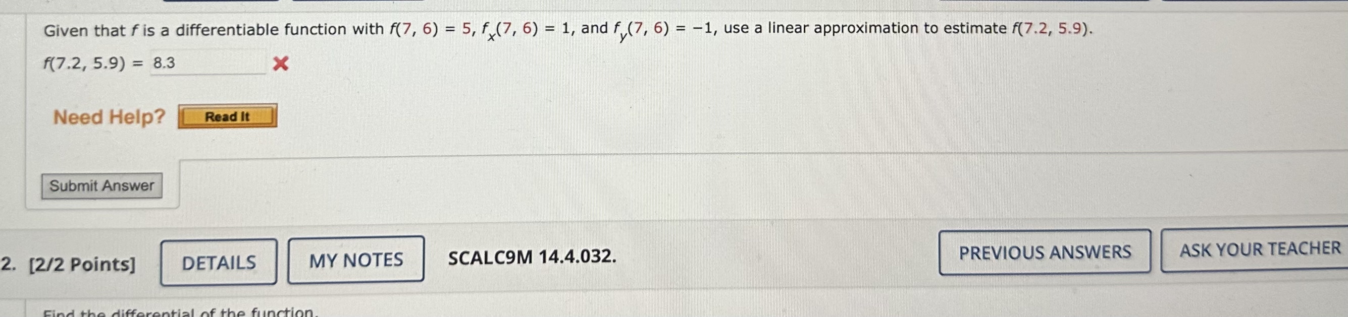 Solved Given that f ﻿is a differentiable function with | Chegg.com