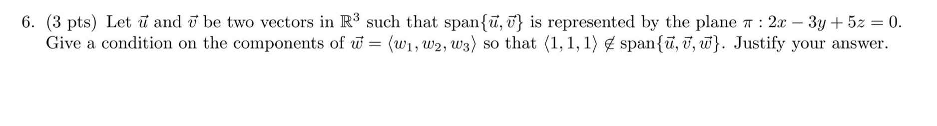 Solved (3 ﻿pts) ﻿Let vec(u) ﻿and vec(v) ﻿be two vectors in | Chegg.com