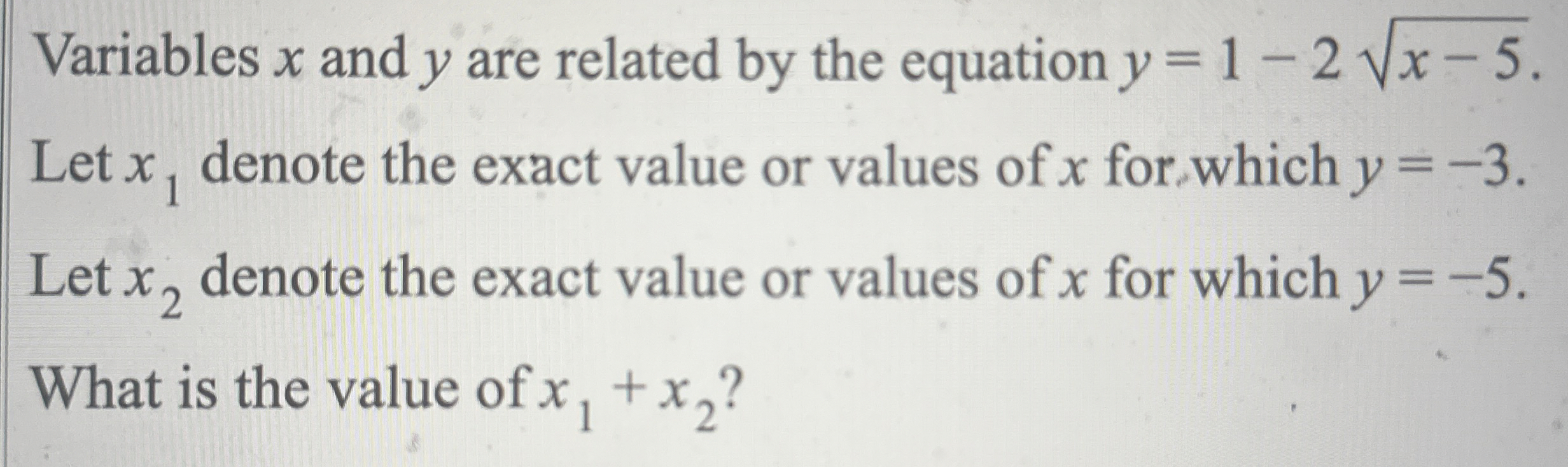Solved Variables x ﻿and y ﻿are related by the equation | Chegg.com